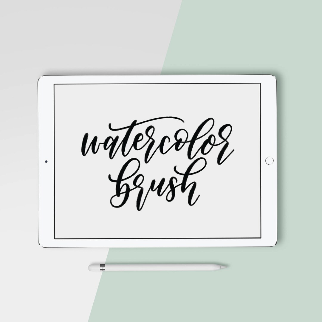 Procreate Brush - iPad Lettering Watercolor Brush - Etsy