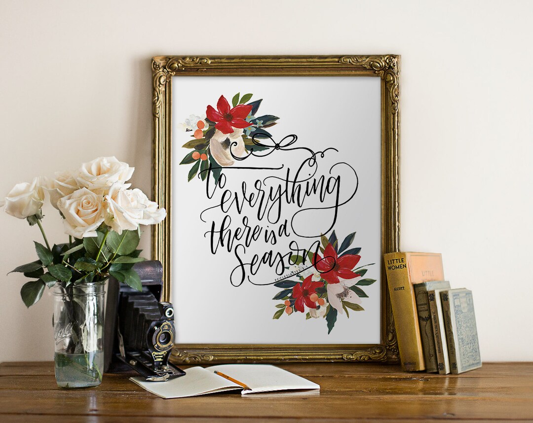 To Everything There is a Season, Fall Art, Printable Art, Ecclesiastes ...