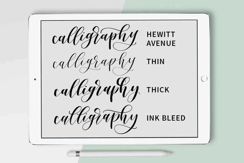 Pack of 4 Ipad Lettering Procreate Brushes Calligraphy Pack - Etsy
