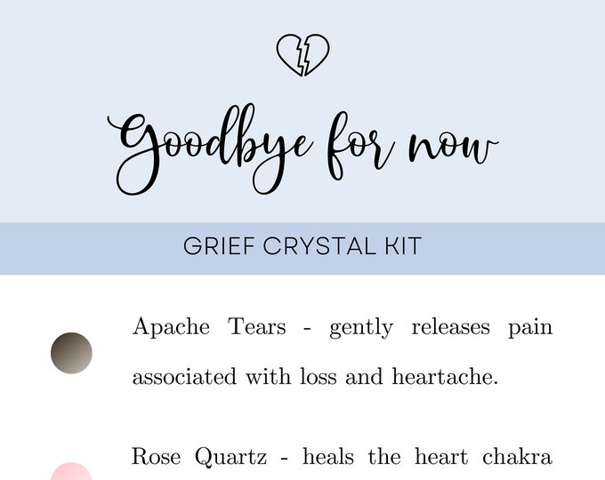 Loss Bracelet, Grief Healing Crystals, Grief Gemstones, Grief Bracelet ...