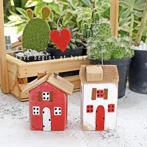 Small Wooden House Christmas Gift, Miniature House, Handmade Rustic ...