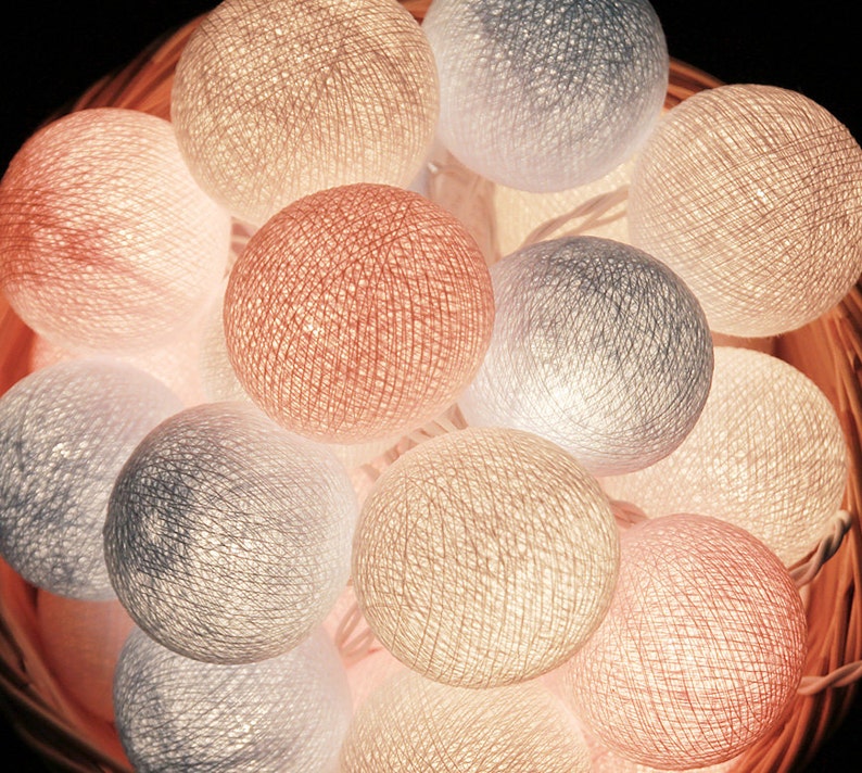 Cotton Ball String Lights for Bedroom Night Lights Nursery - Etsy