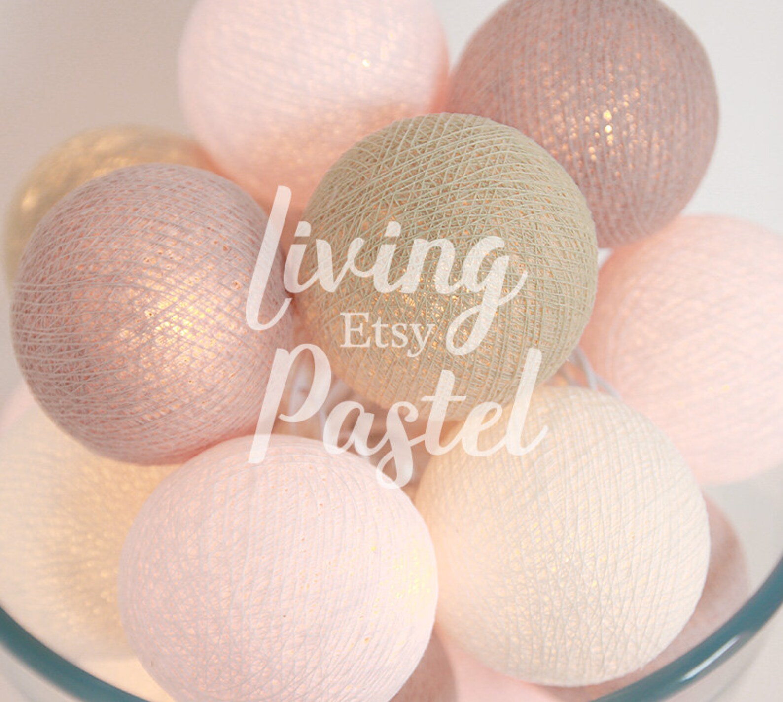 Cotton Ball String Lights Girl Bedroom Nursery Night Light | Etsy