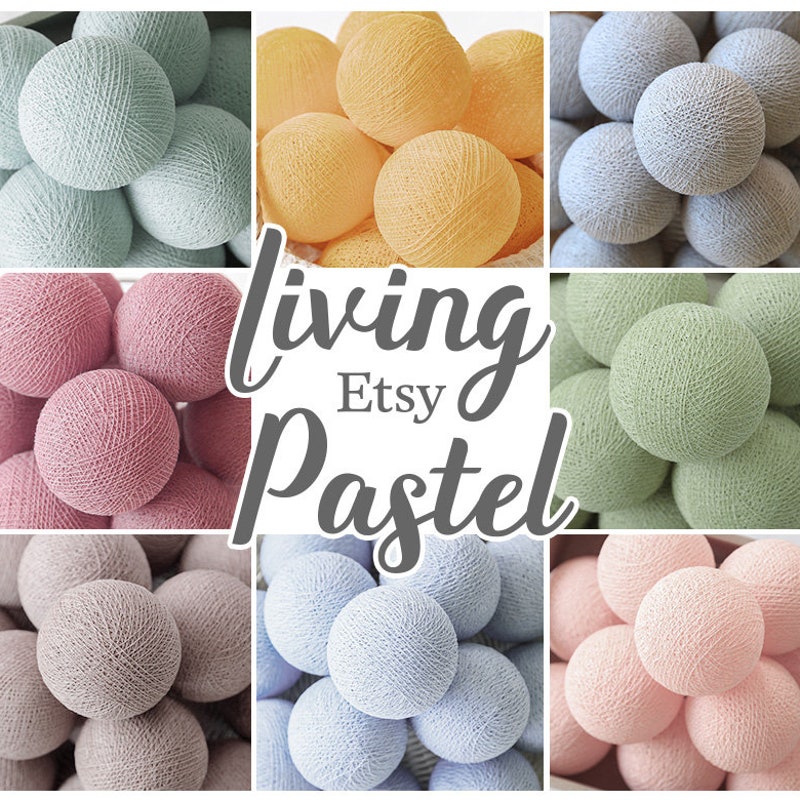 Cotton Ball Lights String - Etsy