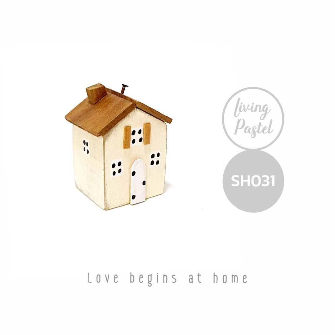Miniature House Wooden Decoration, Wood Shelf Decor, Cute New Home Gift ...
