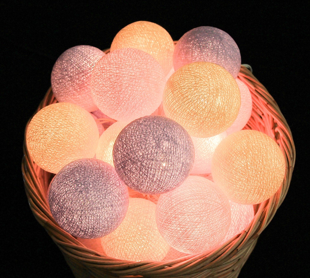 Cotton Ball Lights for Bedroom Fairy Lights Nursery Decor Kids | Etsy