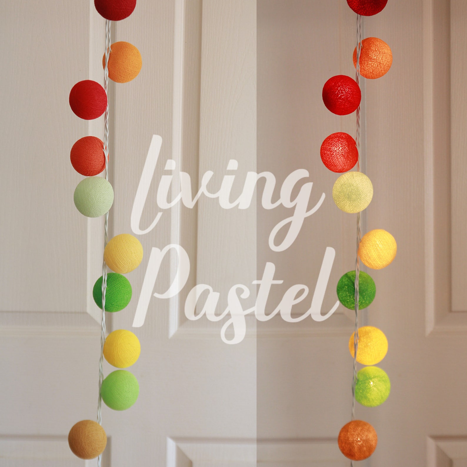 Cotton Ball String Lights for Bedroom Fairy Lights Nursery | Etsy