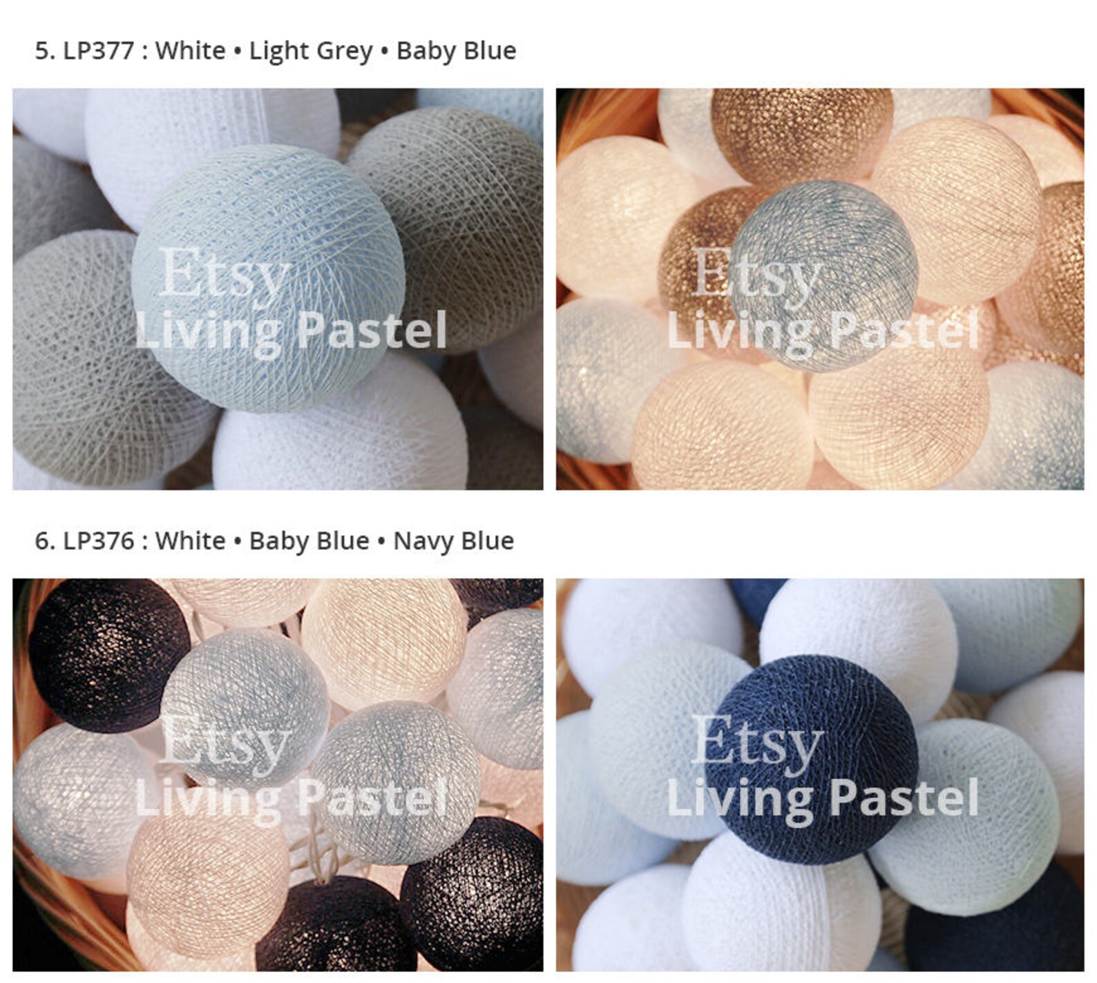 20 Cotton Ball Lights for Bedroom Night Lights Nursery Decor Baby ...