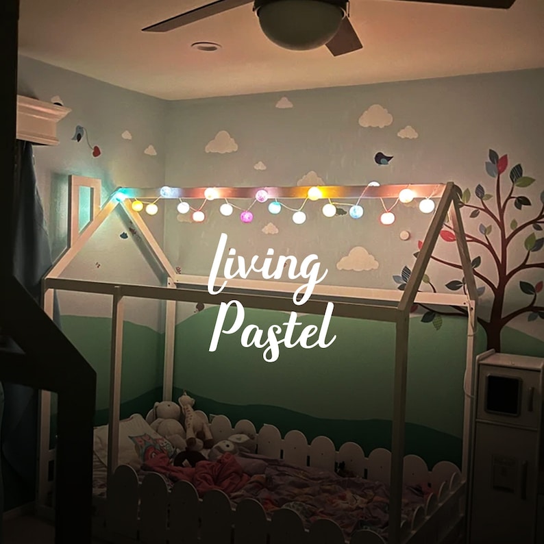 Personalized Color Cotton Ball String Lights for Bedroom Kids - Etsy