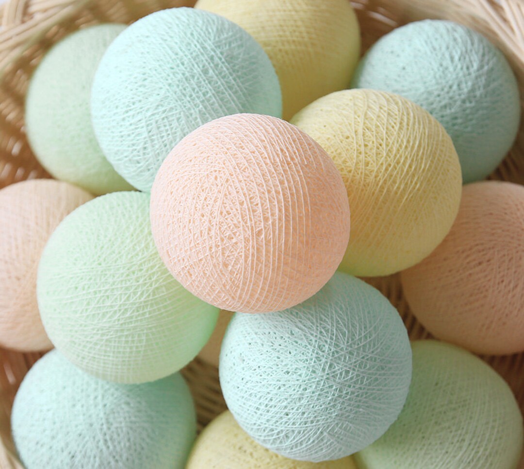 Cotton Ball Lights for Bedroom Night Lights Nursery Decor Fairy Lights ...