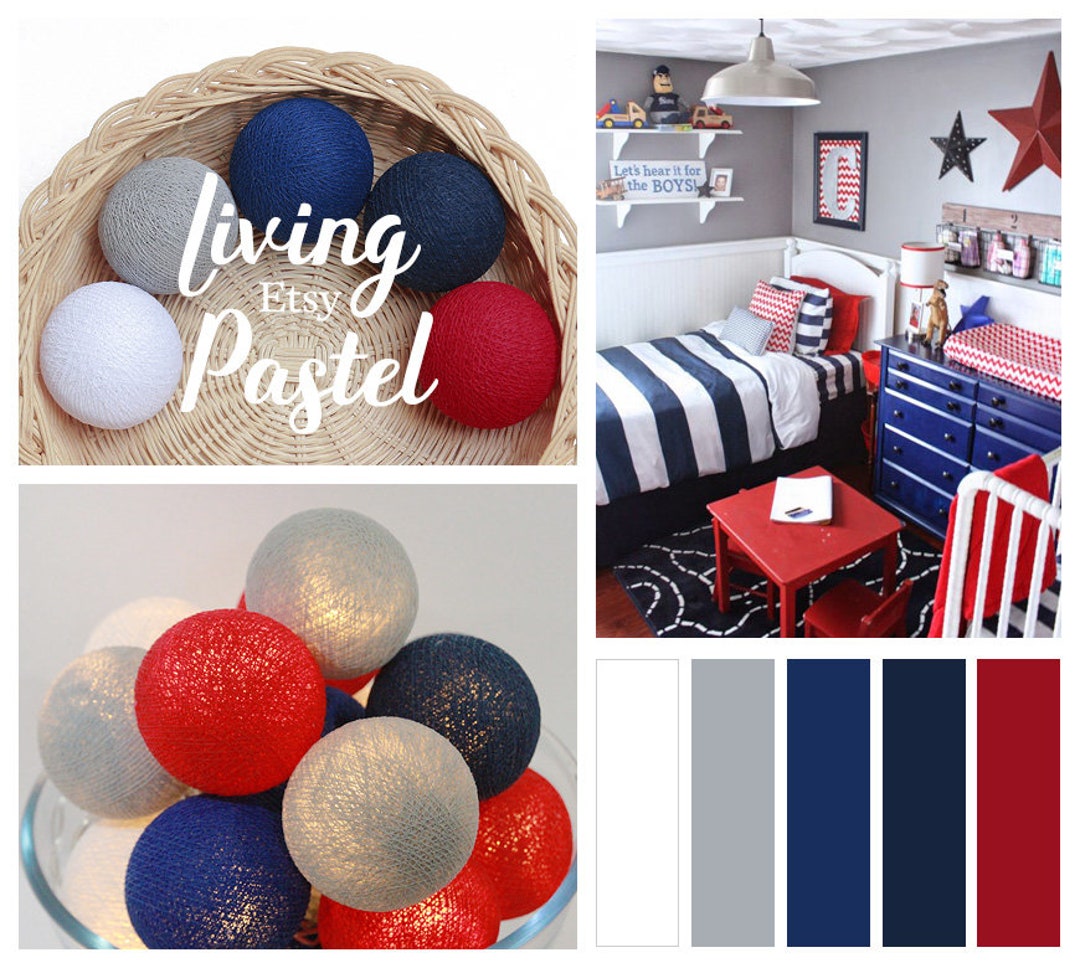 Cotton Ball String Lights Bedroom Fairy Lights Kids Boy Room Nursery ...