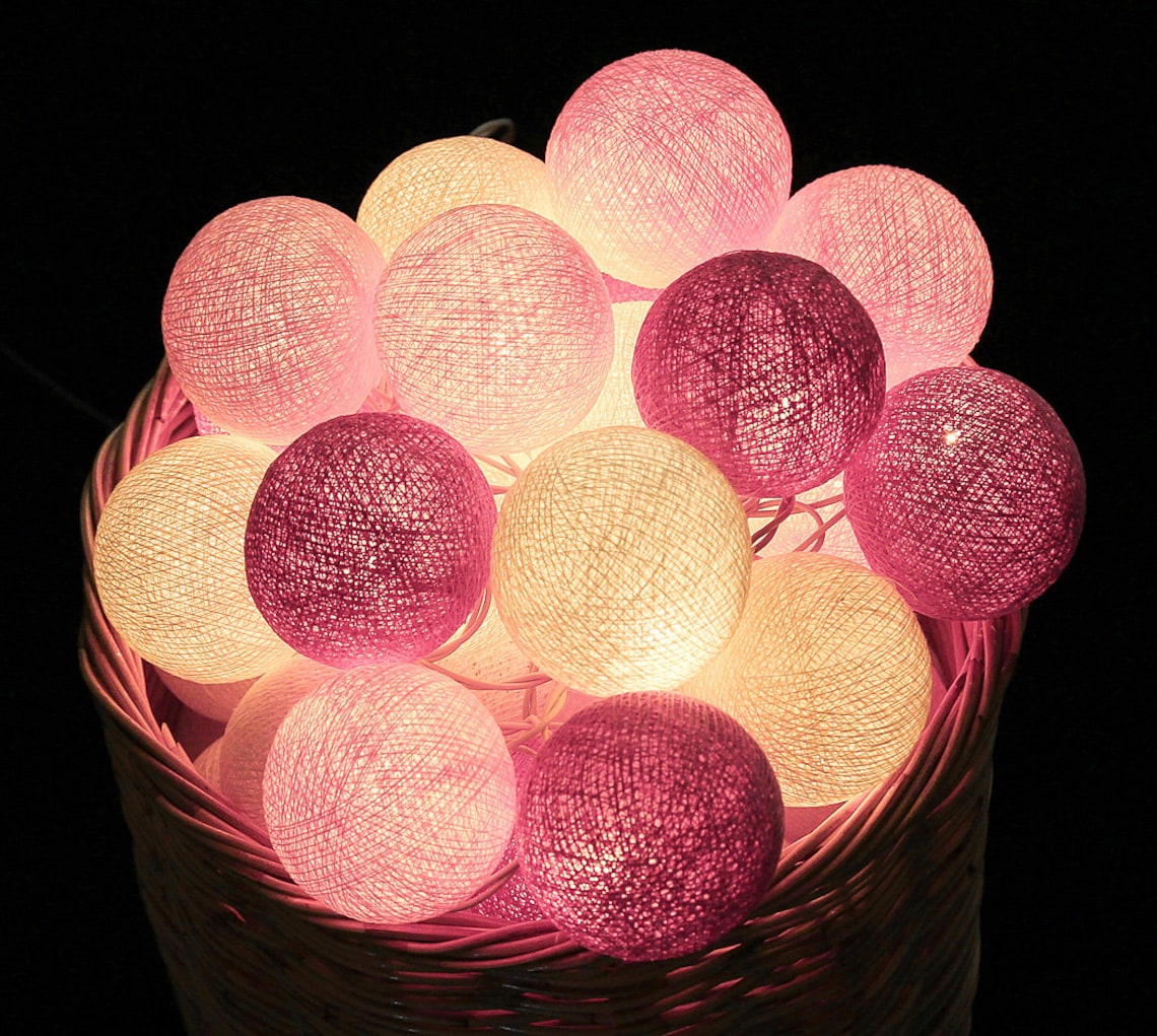 Cotton Ball Lights for Bedroom Night Lights Nursery Decor Baby Shower ...