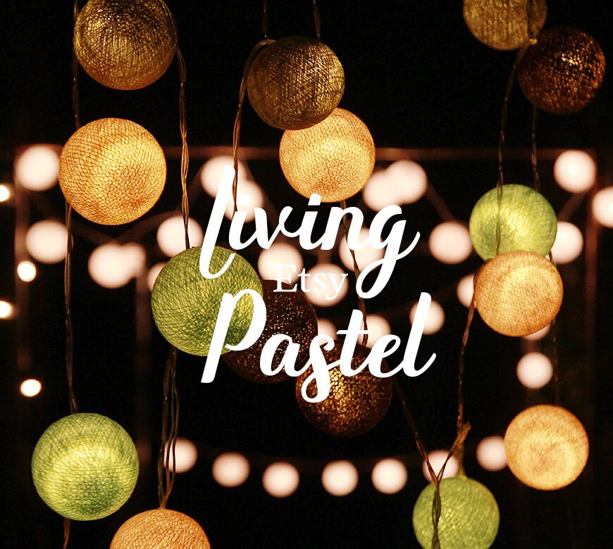 Cotton Ball String Lights for Bedroom Fairy Lights Nursery Night Light ...