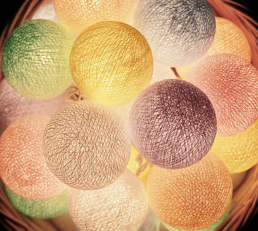 Cotton Ball String Lights for Bedroom Fairy Lights Girl Room | Etsy