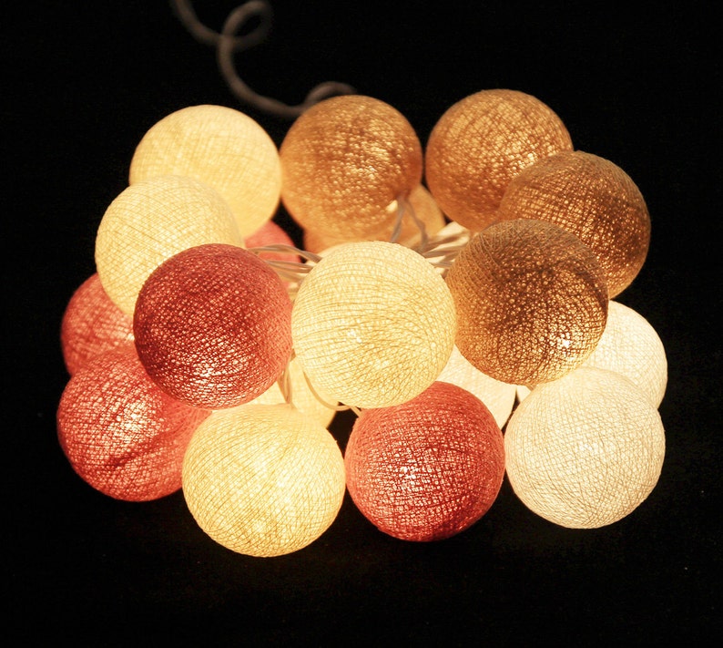 Cotton Ball String Lights Bedroom Night Lights Nursery Decor - Etsy