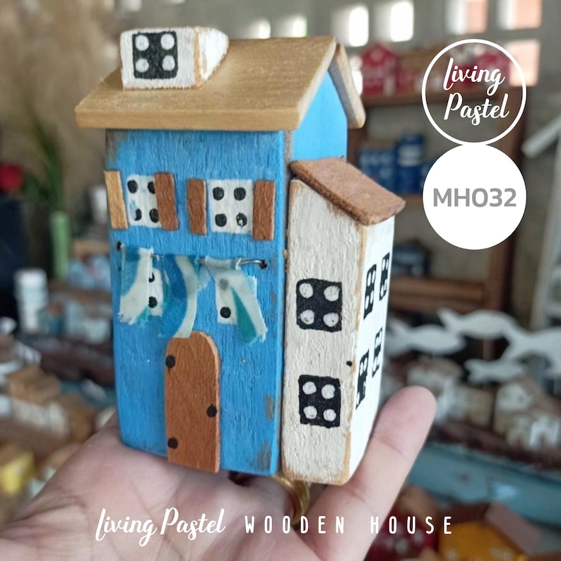 Rustic Seaside Cottage: Handcrafted Miniature Homes - Ideal for Shelves ...