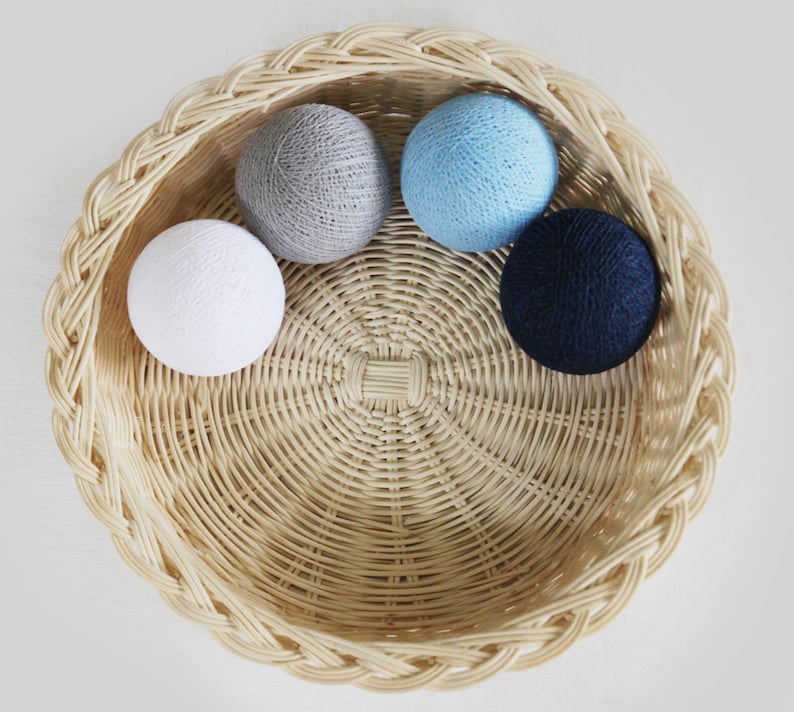 Cotton Ball String Lights for Bedroom Teepee Lights Kids House | Etsy