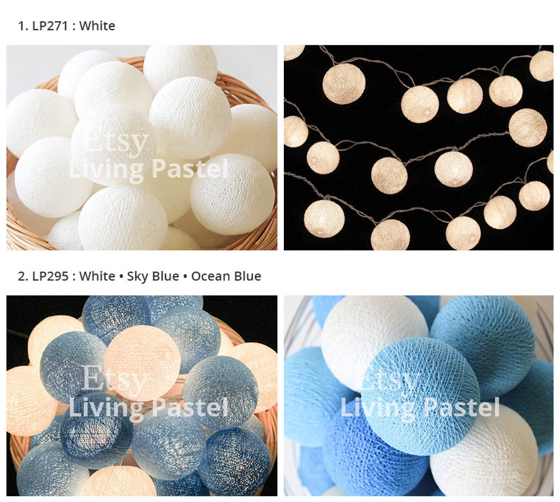 20 Cotton Ball Lights for Bedroom Night Lights Nursery Decor Baby ...