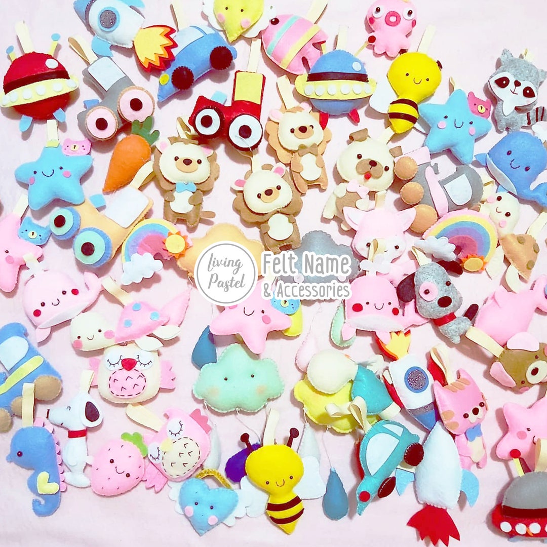 Felt Accessories for Felt Name Banner Cute Felt Plushies - Etsy