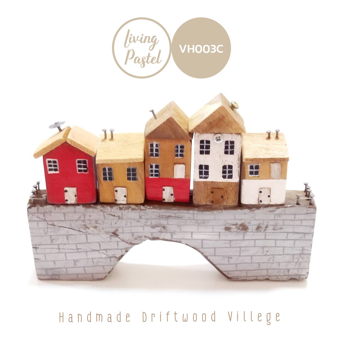Wooden Town Primitive Handmade Wooden Houses Mini Wood - Etsy