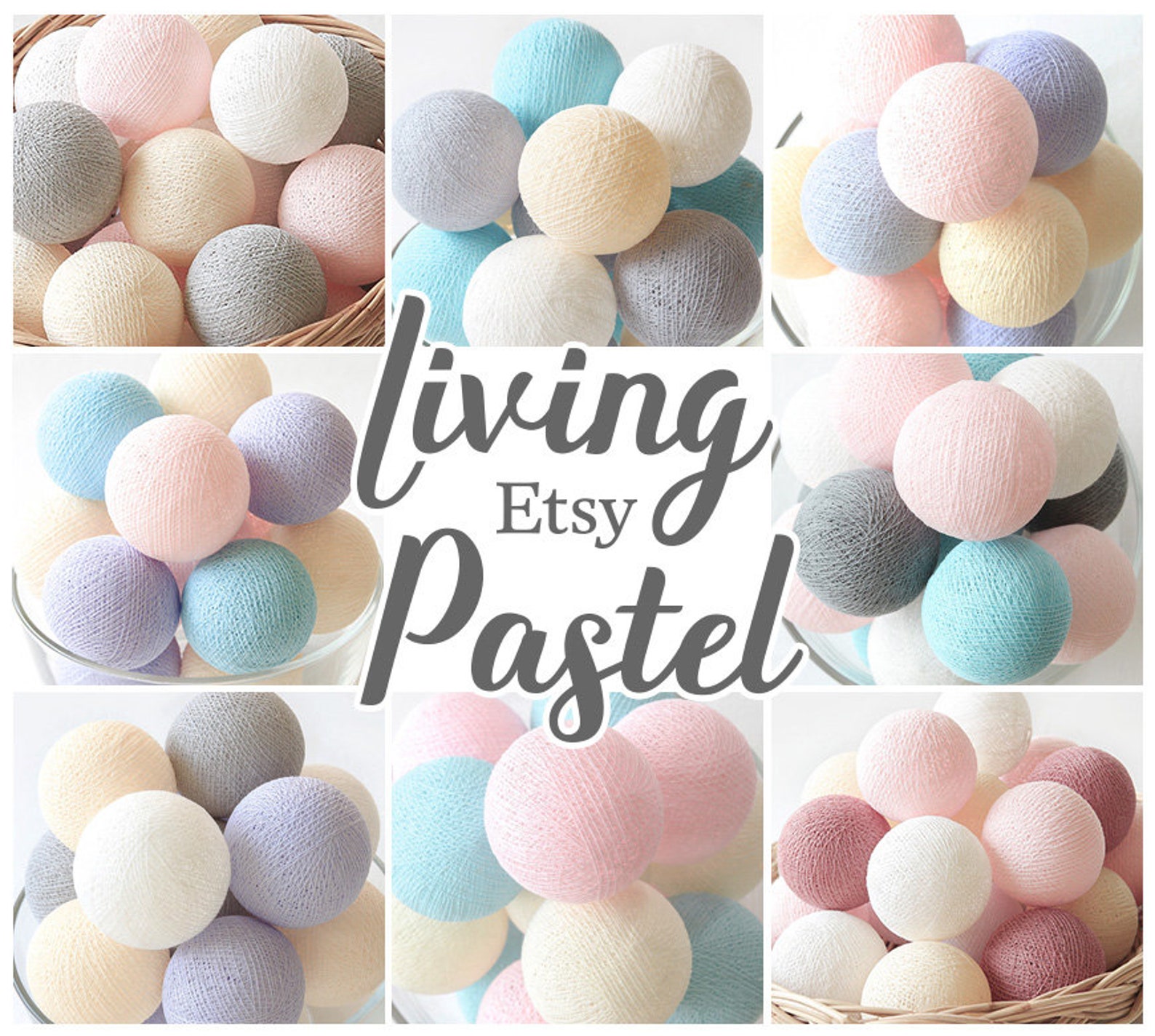 5 Handmade Loose Cotton Balls NO Lighting String DIY Fairy - Etsy