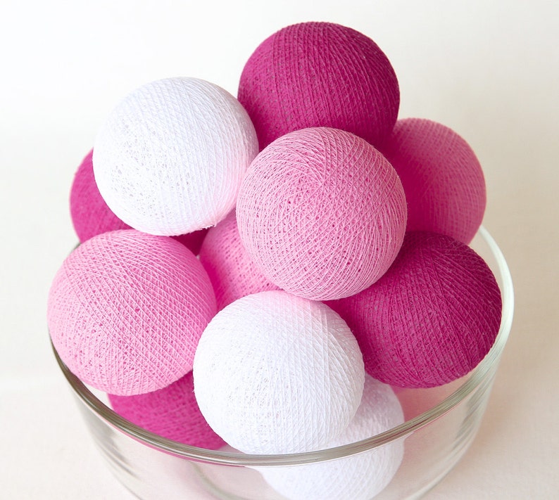 Cotton Ball String Lights Fairy Lights Bedroom Night Lights - Etsy