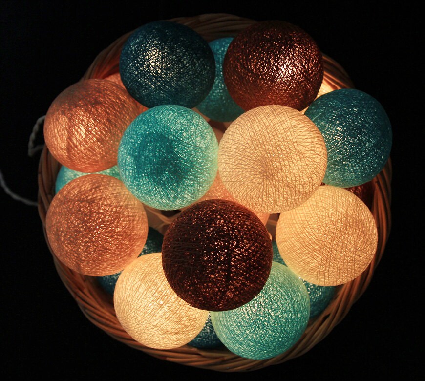 Cotton Ball String Lights Bedroom Night Lights Nursery Decor - Etsy