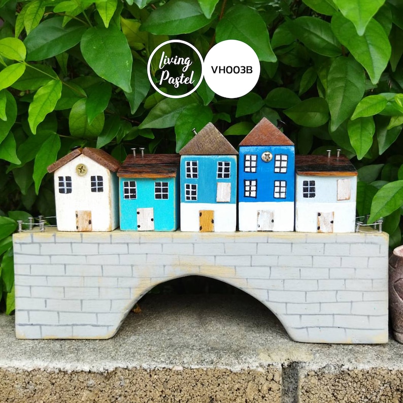 Wooden Town, Primitive Handmade Wooden Houses, Mini Wood Village ...