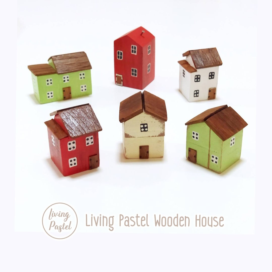 Small Wooden House Christmas Gift, Miniature House, Handmade Rustic ...