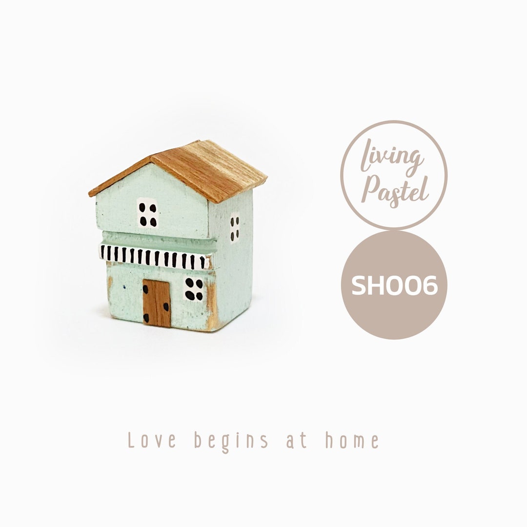 Miniature House Wooden Decoration, Wood Shelf Decor, Cute New Home Gift ...