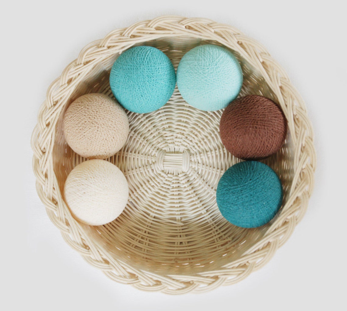 Cotton Ball String Lights Bedroom Night Lights Nursery Decor | Etsy