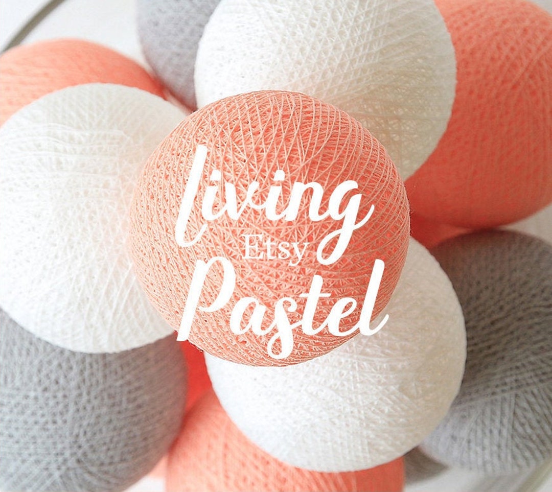 Cotton Ball String Lights for Bedroom Fairy Lights Night Lights Nursery ...