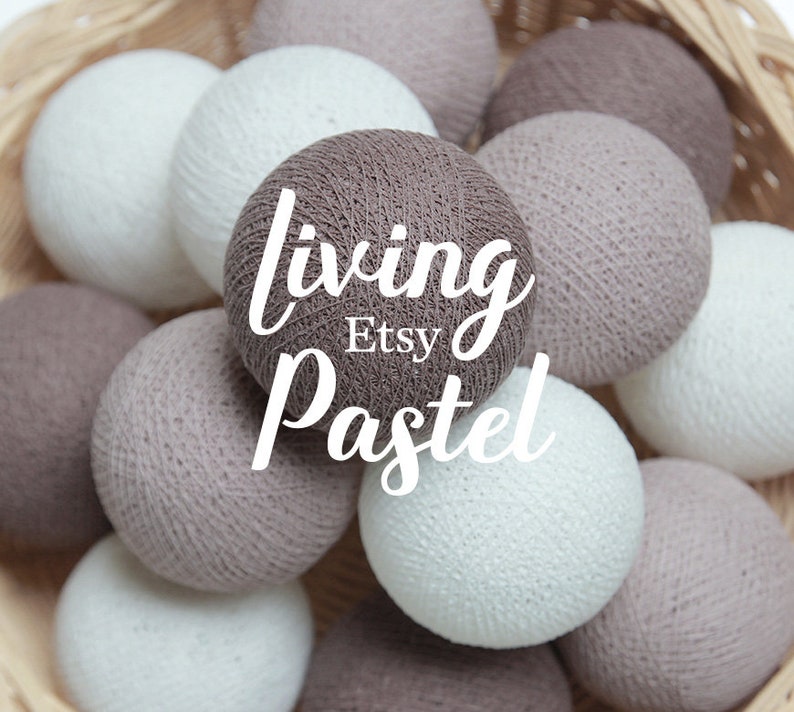 Cotton Ball String Lights Girl Boy Kid Bedroom Fairy Nursery - Etsy