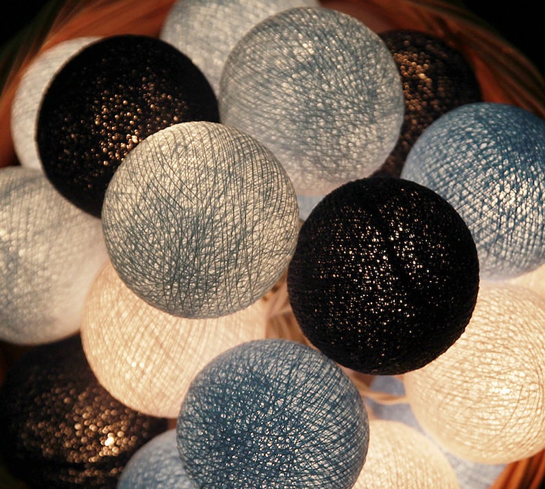 Cotton Ball String Lights for Bedroom Night Lights Nursery | Etsy