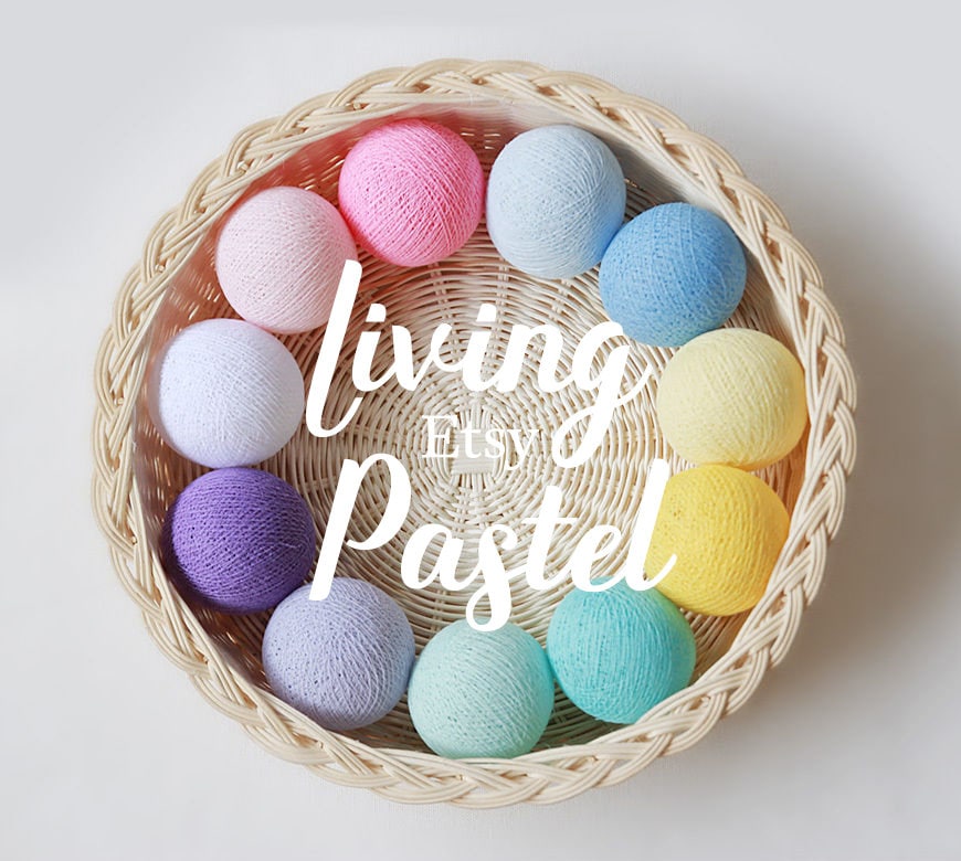 Cotton Ball String Lights for Bedroom Fairy Lights Girl Room | Etsy