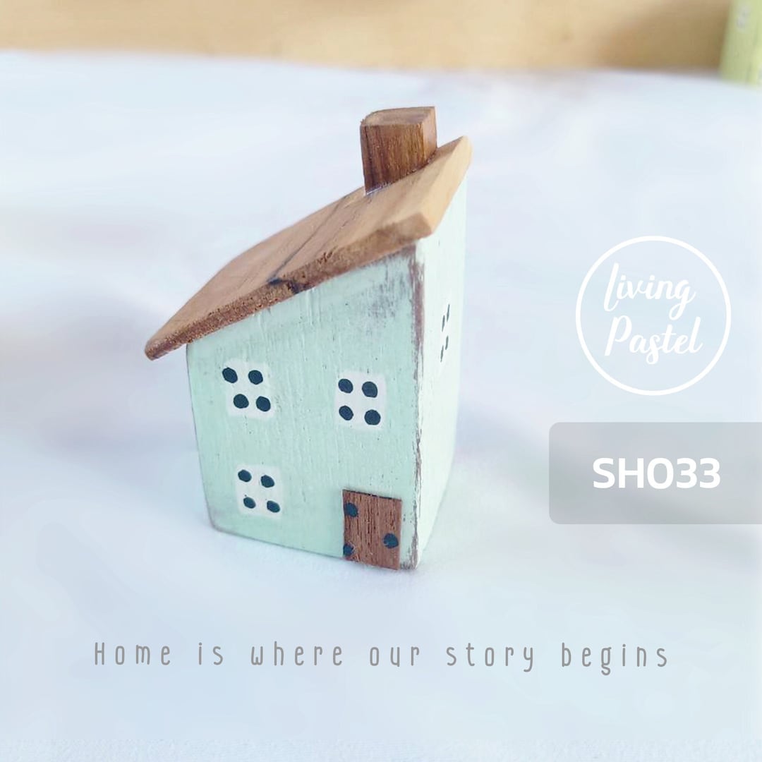 Tiny House Small Decorative Wood House Handmade Wooden Gift, Cute New ...