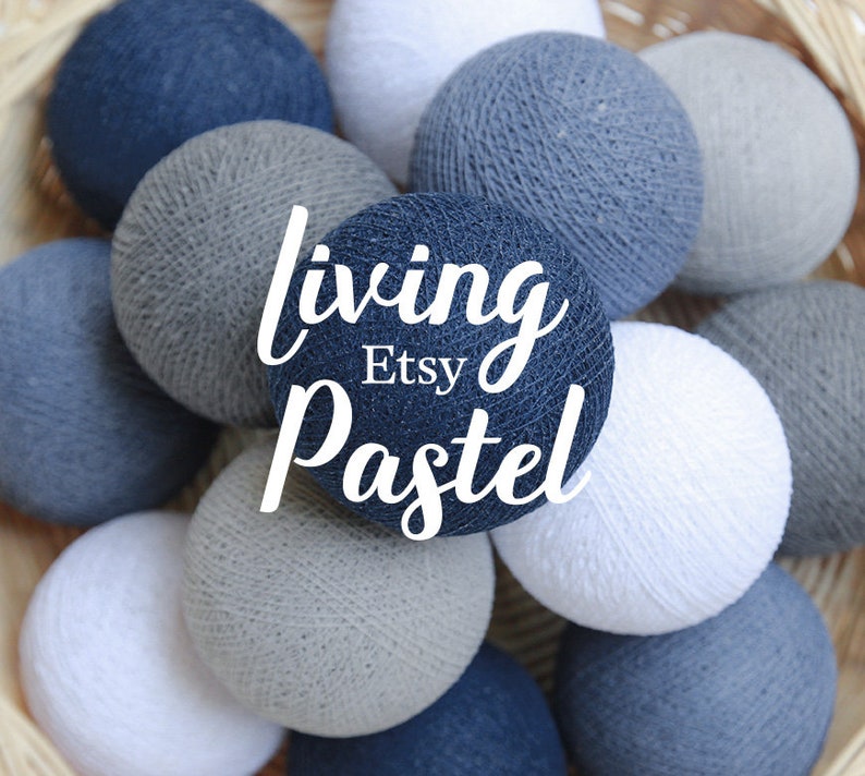 Cotton Ball String Lights Bedroom Fairy Lights Nursery Night - Etsy