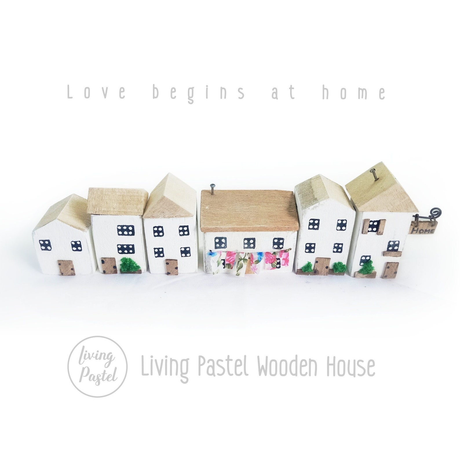 Tiny House Small Decorative Wood House Handmade Wooden Gift, Cute New ...