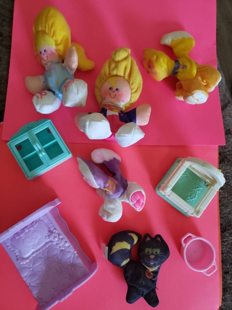 Fisher Price FP Vintage Smooshees Plush Plushie Stuffed Dolls Cats ...