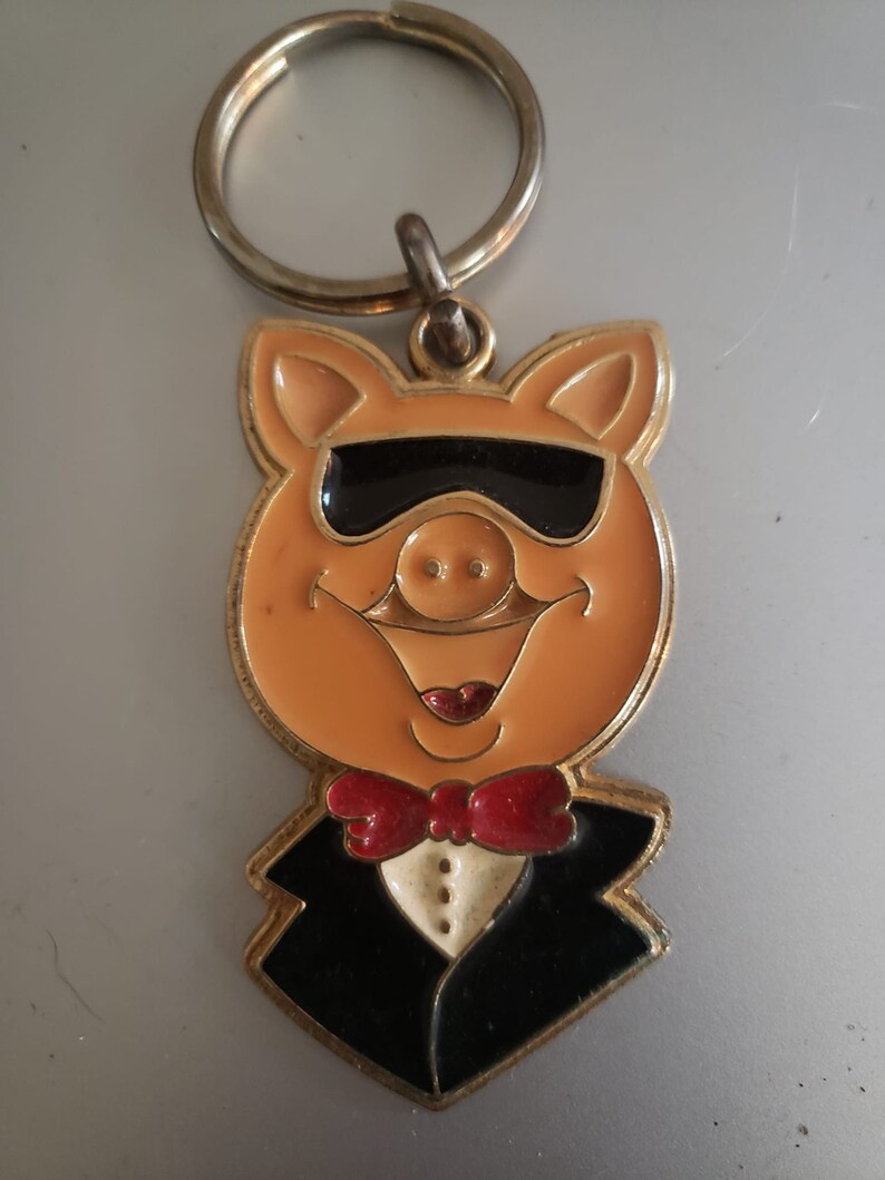 Vintage 1988 80s Pig Key Carriers Keychain Key Ring Keyring - Etsy