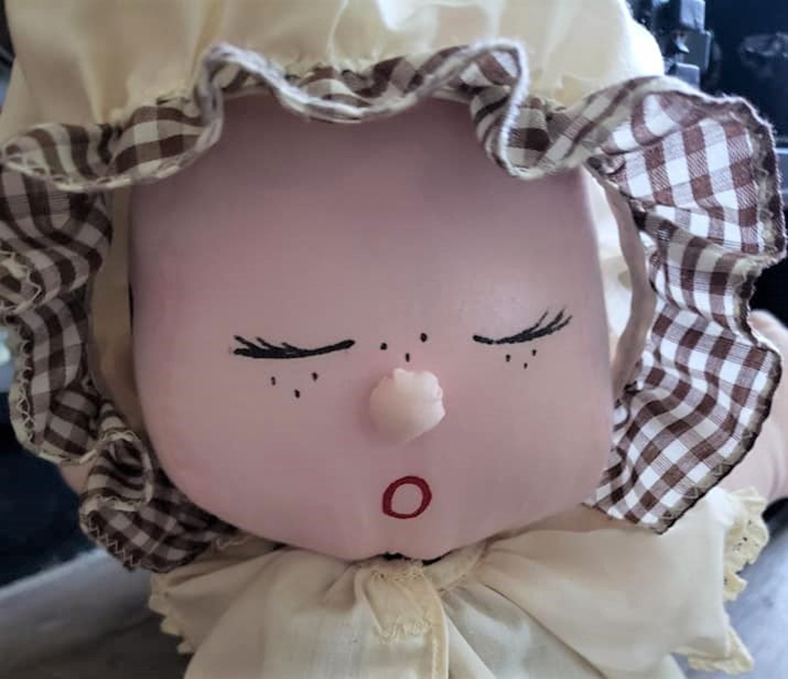 Soft Cloth Doll Painted Face Handmade Rotating Head 4 Four Faces ...