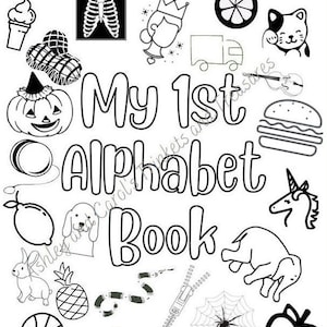 ABC 26 Letters Alphabet Learning Coloring Book Printable Digital ...
