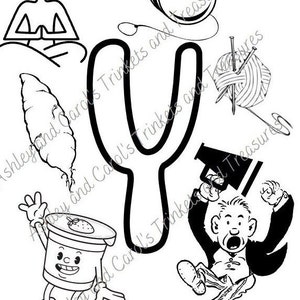 ABC 26 Letters Alphabet Learning Coloring Book Printable Digital ...