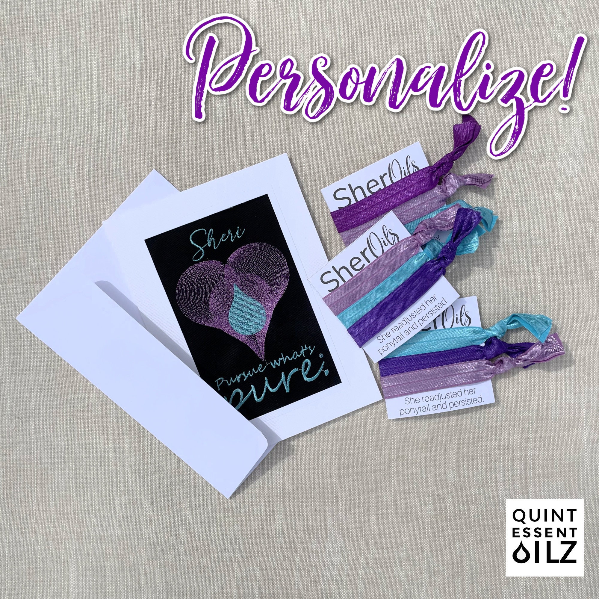 Doterra Themed Embroidered Greeting Card Personalized | Etsy