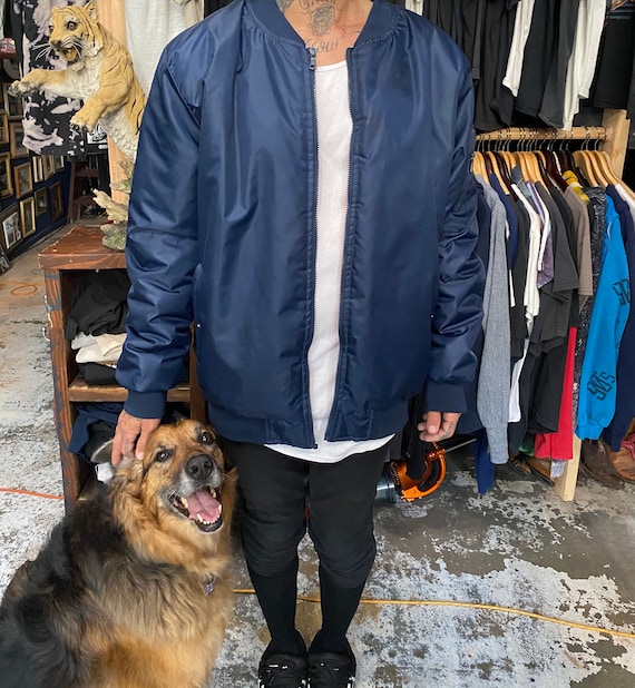 Tupac Shakur 2pac Navy Blue Oversized Jacket - Gem