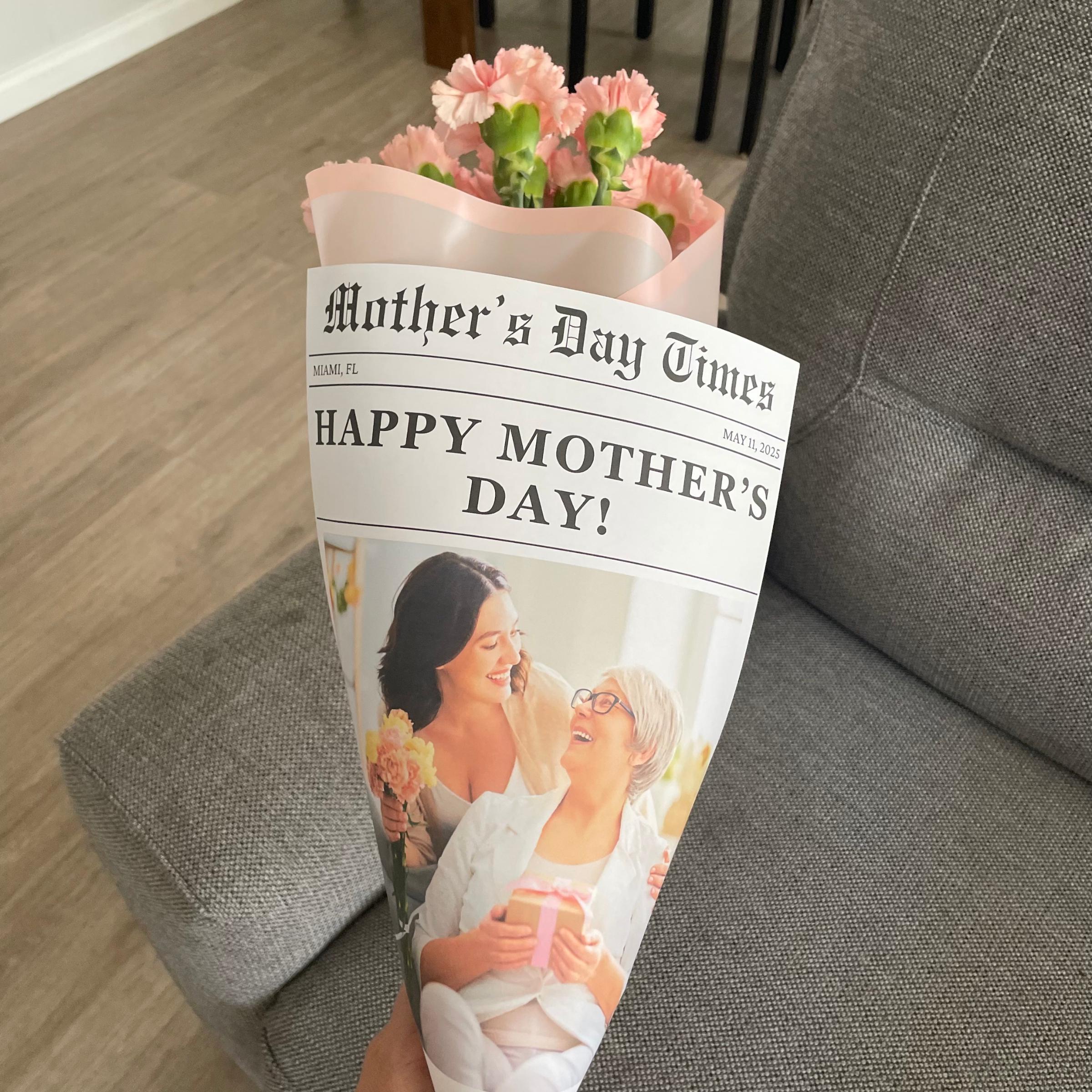 Mothers Day Newspaper Template Canva Personalized Mothers Day Newspaper ...