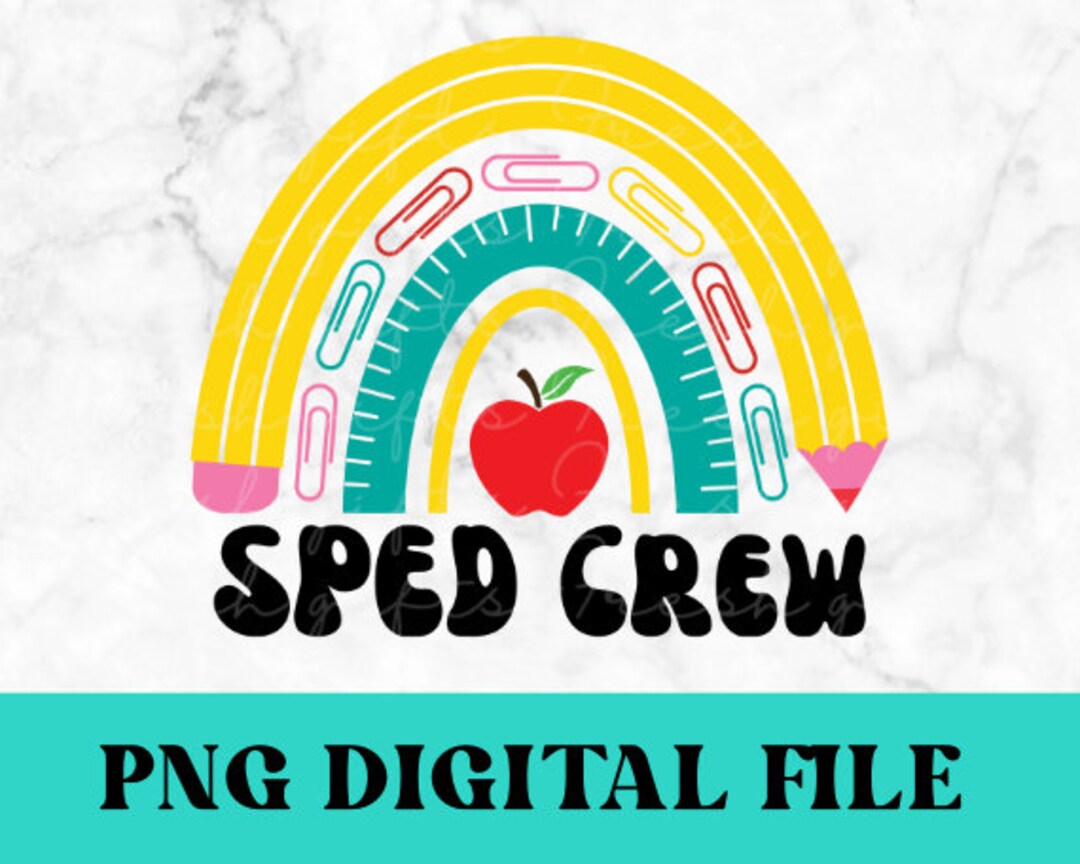 SPED Teacher Png, Special Education Sublimation Png, Retro Groovy SPED ...