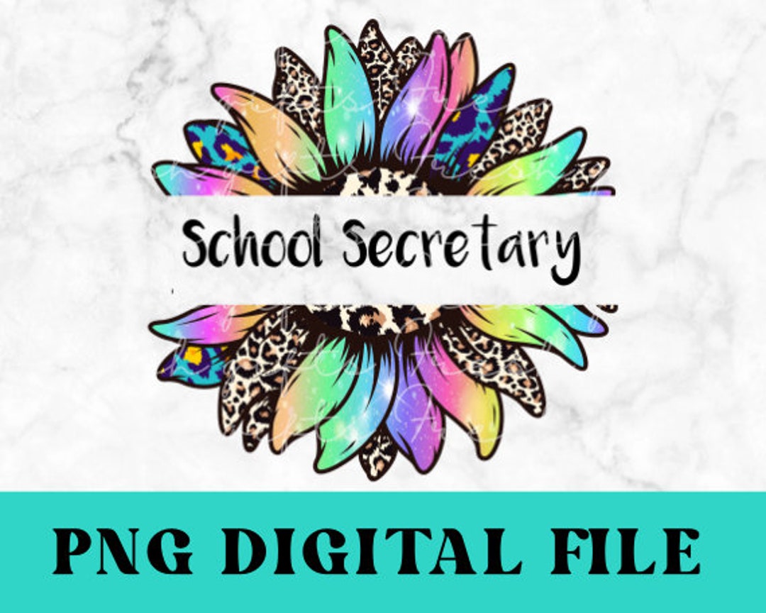 School Secretary Png, School Secretary Sublimation Retro Boho School ...