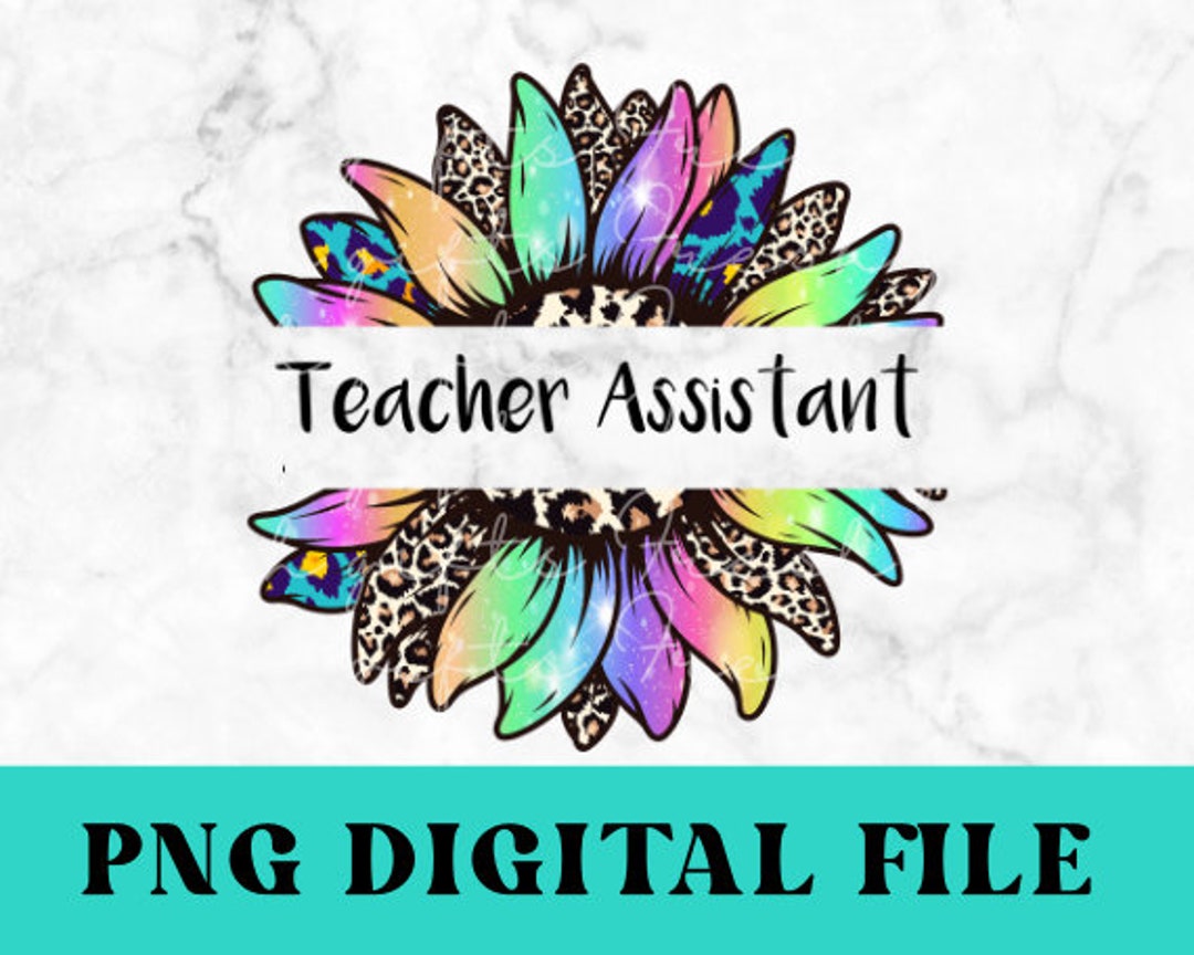 Teacher Assistant Png, Teacher Assistant Sublimation Retro Boho Teacher ...