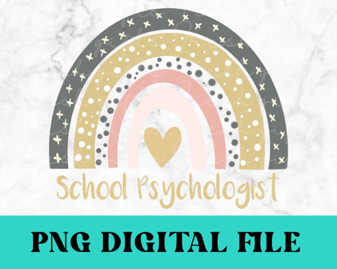 School Psychologist Rainbow Png, School Psych Sublimation, Rainbow ...